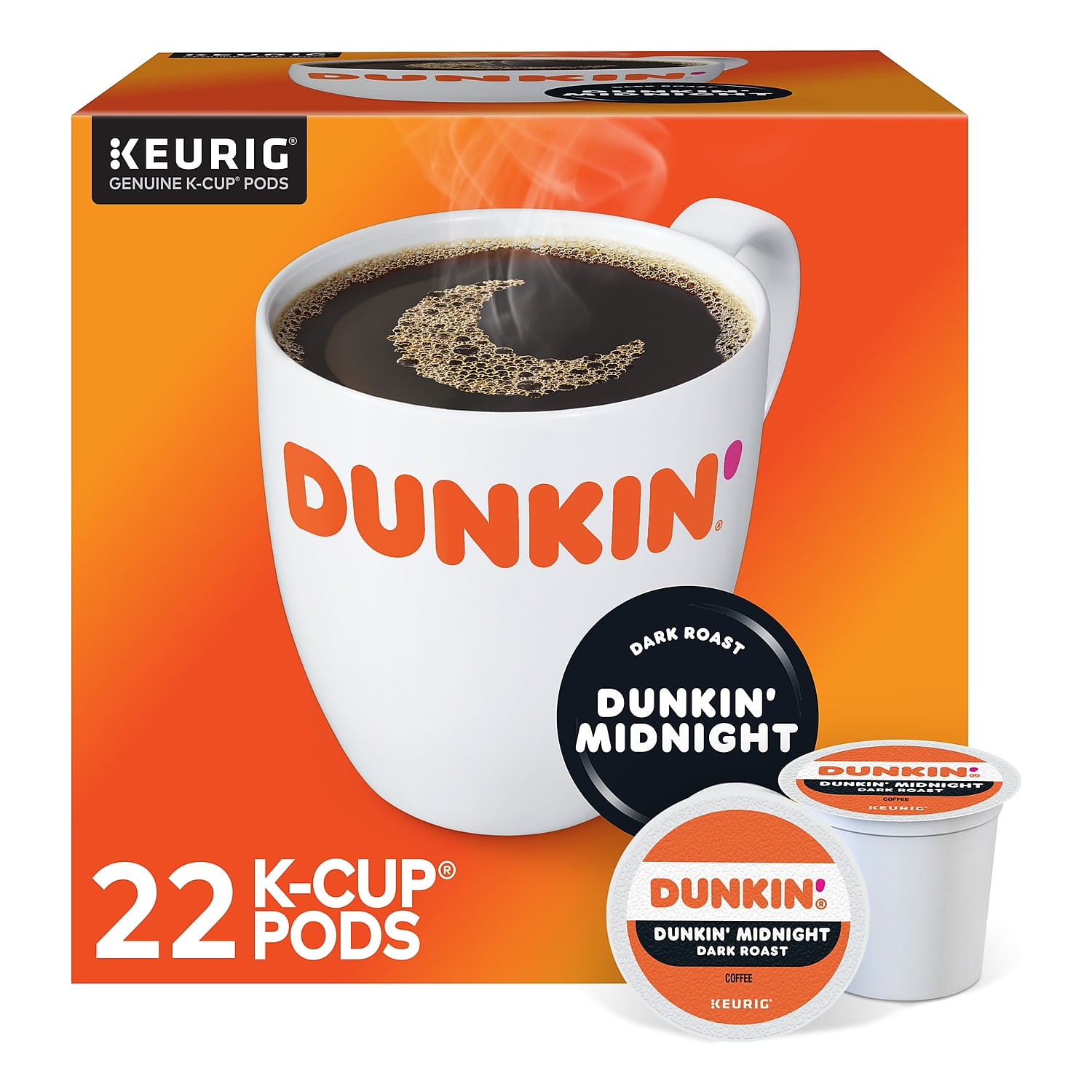 Dunkin' Donuts Dunkin' Dark Coffee K-Cup Pods Dark Roast 24/Box (400849) 2516934 - Walmart.com