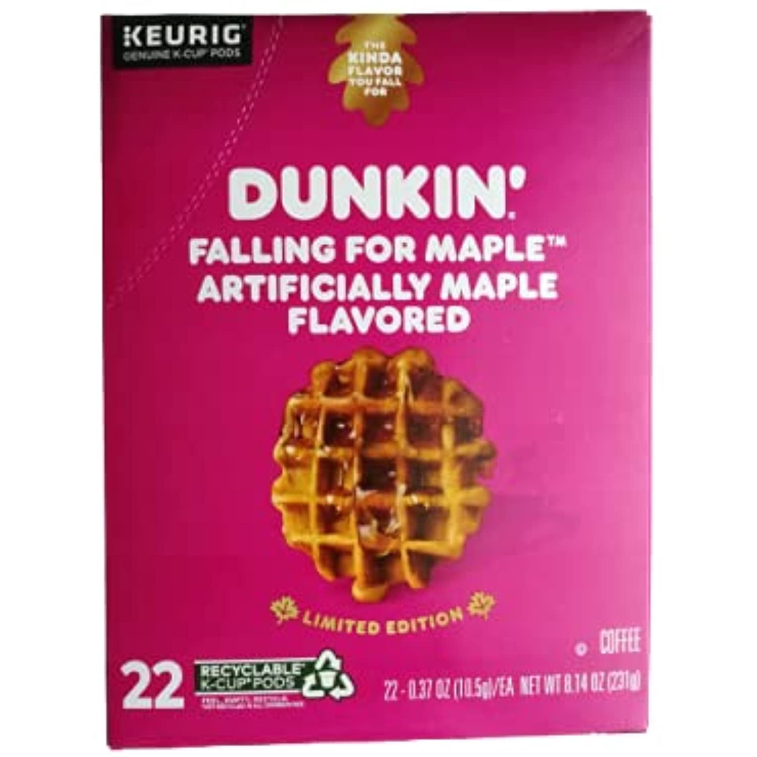 Dunkin' Falling For Maple Coffee K Cups, 22 Pack, Limited Edition ...