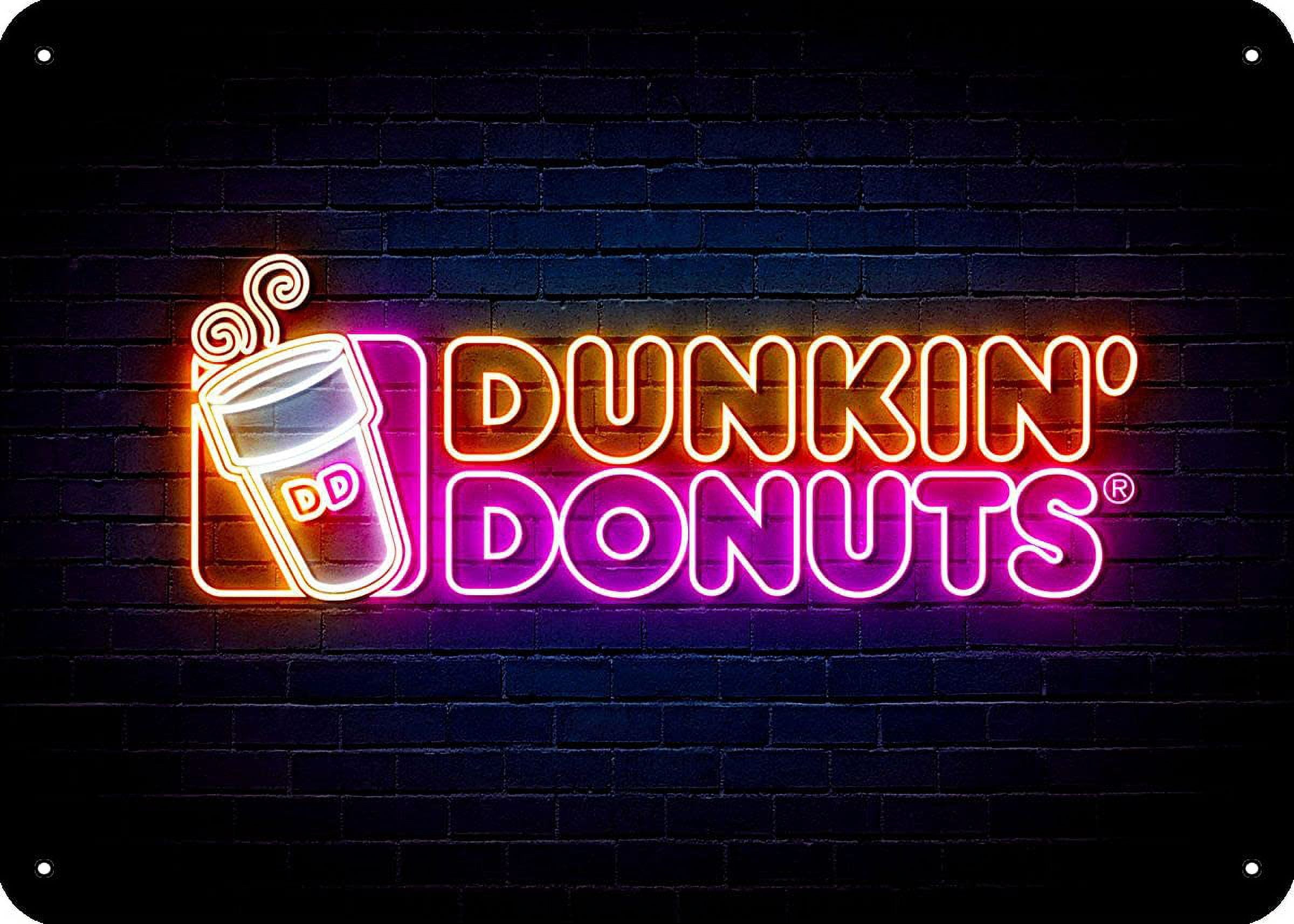 Dunkin Donuts Food Logos Poster Home Bar Kitchen 12X8Inch Metal Tin ...