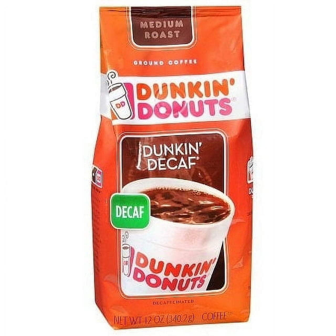 Dunkin Donuts Ground Coffee Decaf, 12 Oz.. - Walmart.com