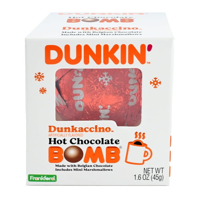 Dunkin Dunkaccino Treats: Hot Chocolate Bomb with Cocoa & Marshmallows ...