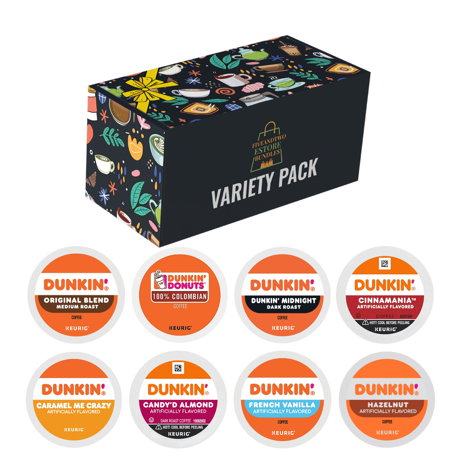 Dunkin K Pods Variety Pack – Original, 100% Colombian, Midnight Dark ...