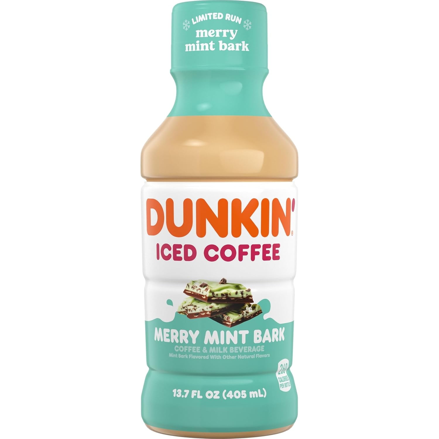 Dunkin' Merry Mint Bark Iced Coffee, 12 Pack, 13.7 oz Bottles - Walmart.com