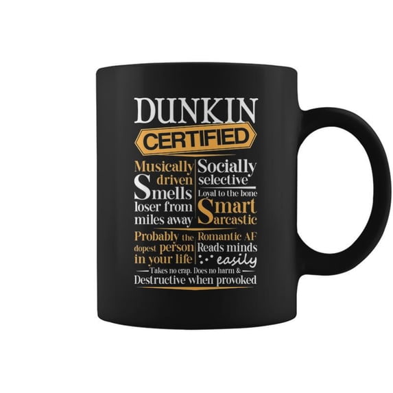Dunkin Name Gift Certified Dunkin Coffee Mugs - Walmart.com