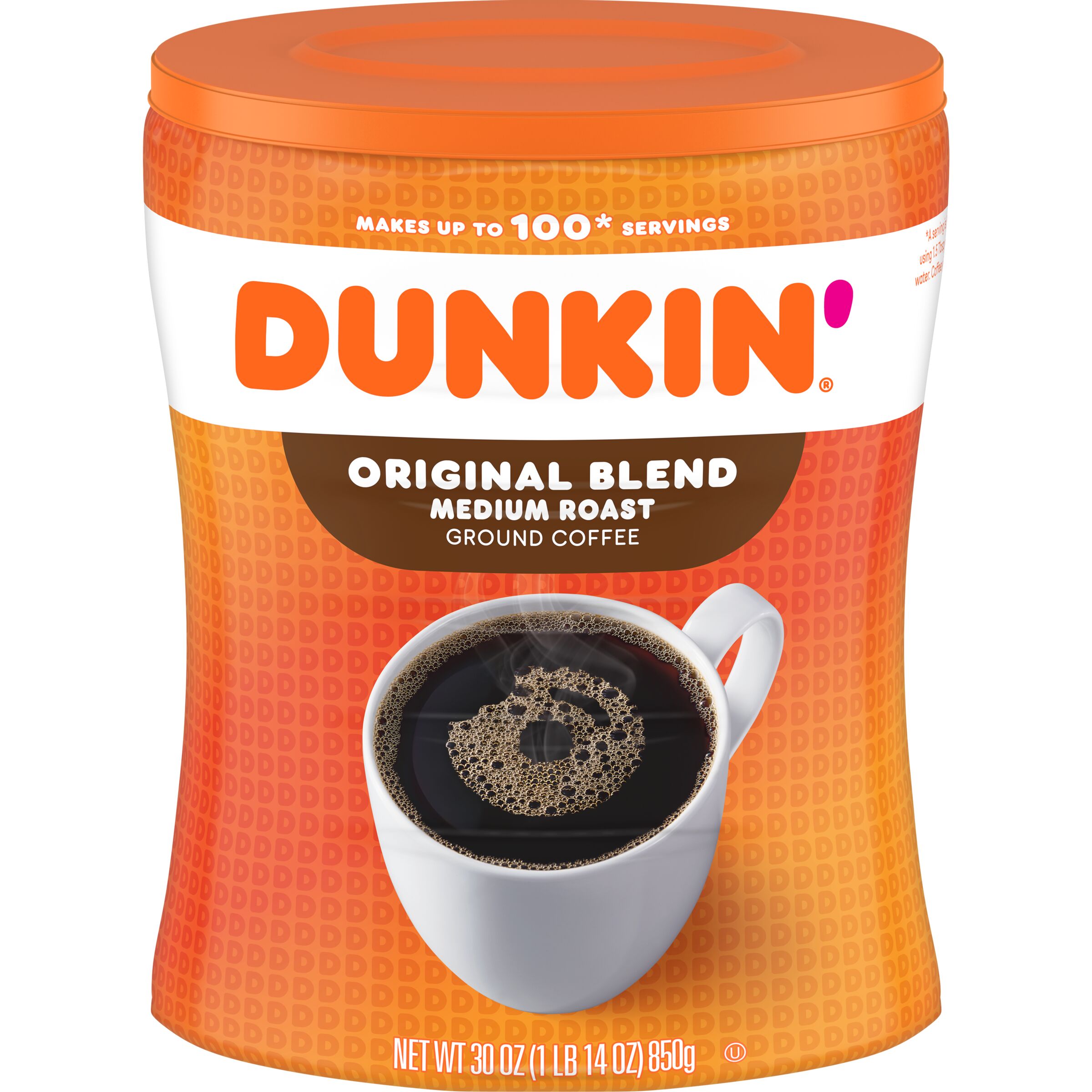 Dunkin' Original Blend Medium Roast Decaf Ground Coffee, 30 Ounce ...