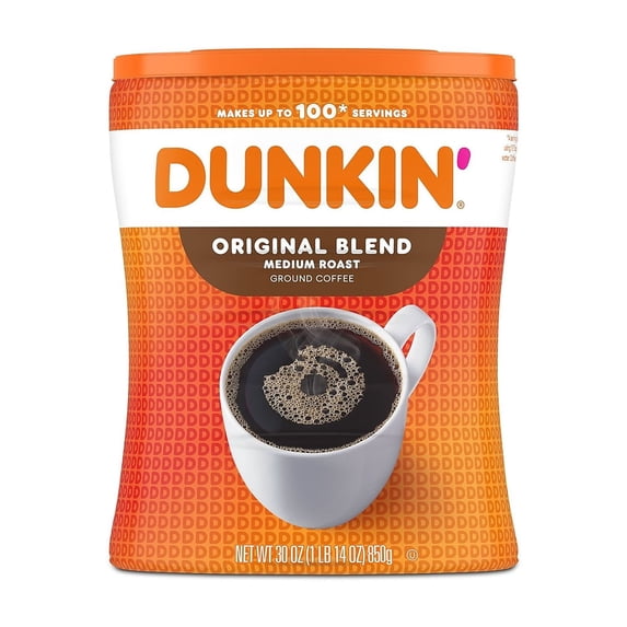 Dunkin Ground Coffee - Original Blend Medium Roast, Certified Organic ...