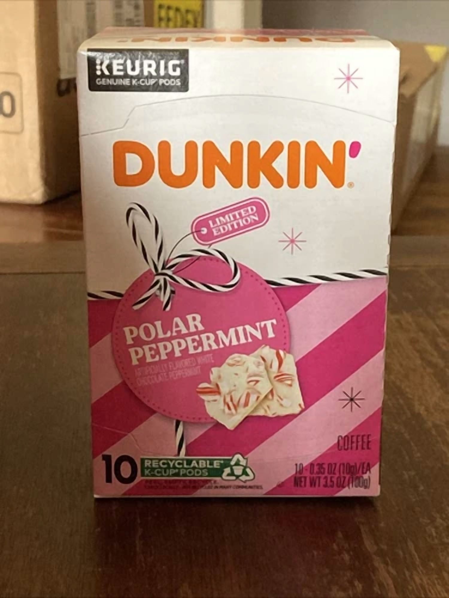 Dunkin Polar Peppermint 10 Keurig K-Cups Limited Edition - Coffee ...