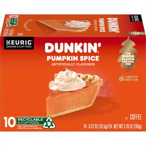 Dunkin' Limited Edition Pumpkin Spice Coffee, Keurig K-Cup Pods, 10 ...