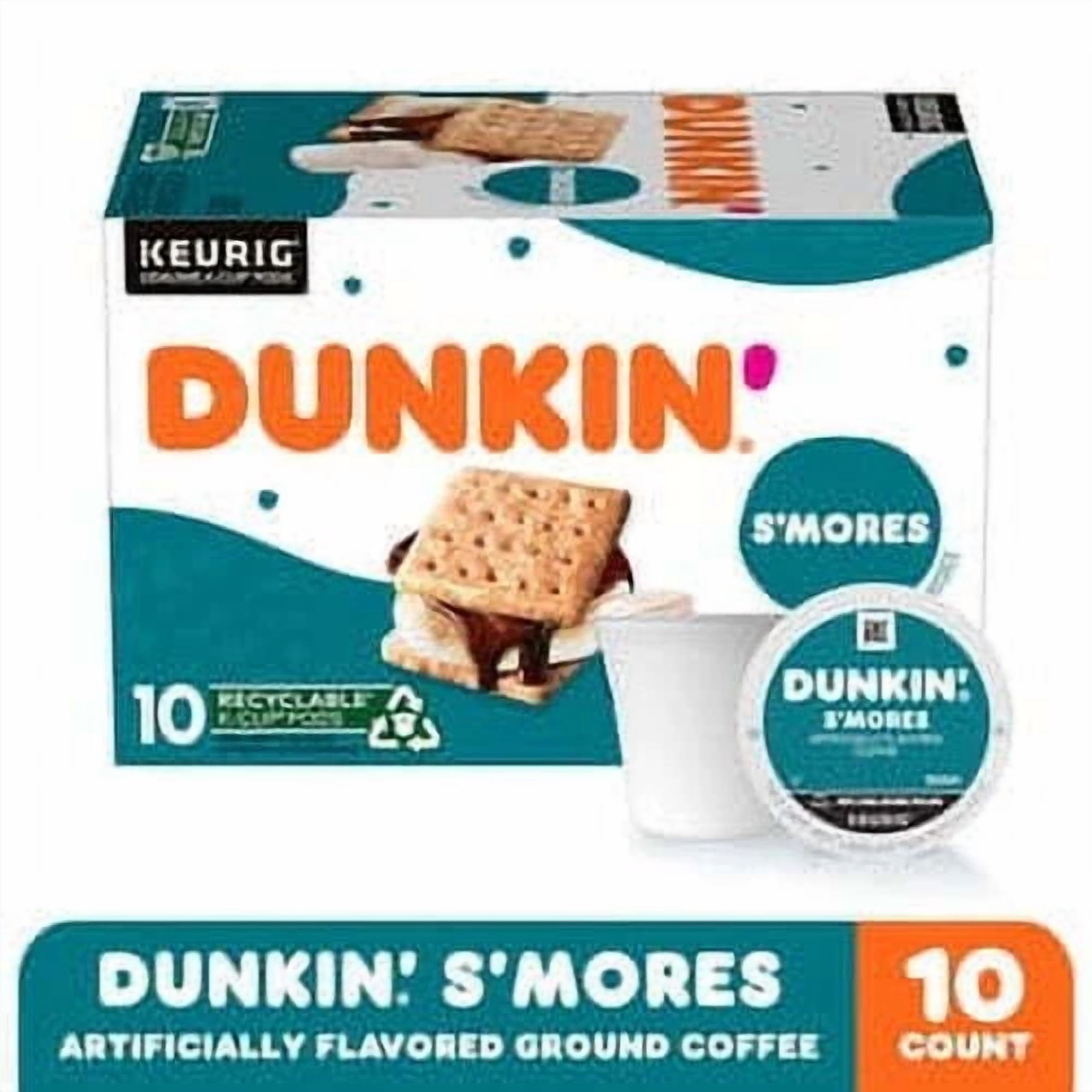 Dunkin’ S’Mores Artificially Flavored Coffee, Medium Roast,Keurig Kcup ...