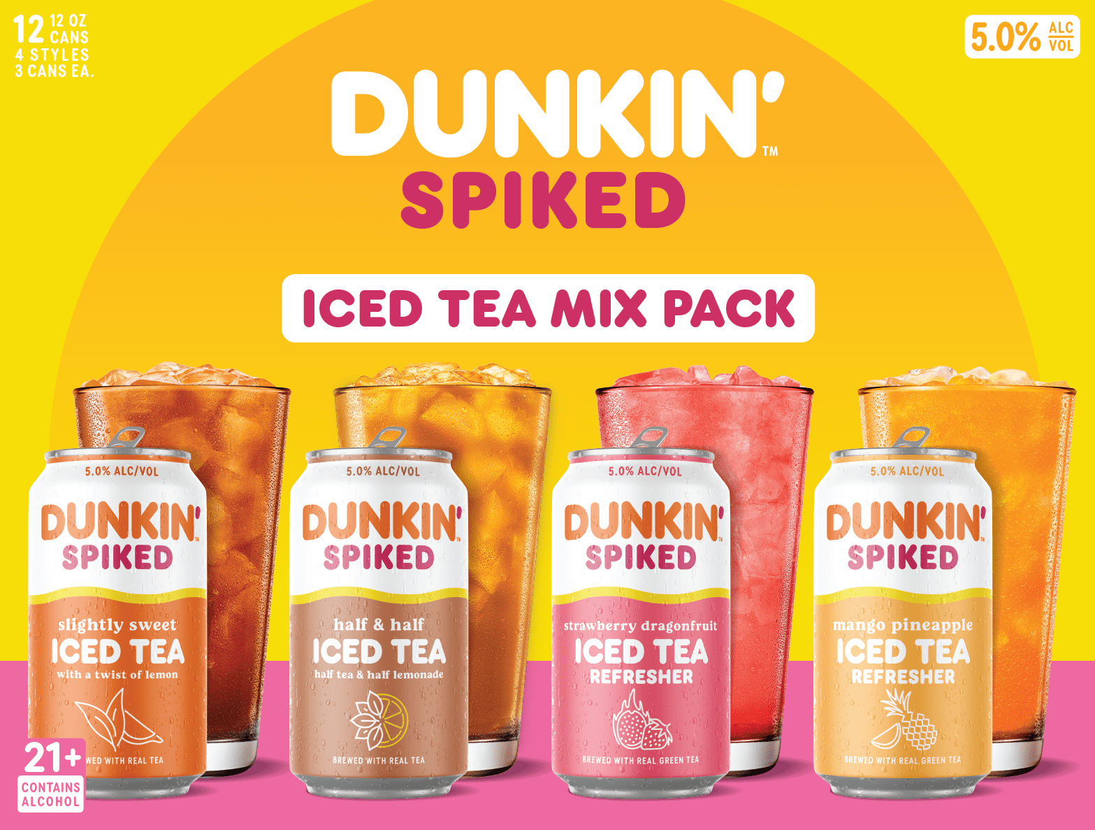 Dunkin Spiked Iced Tea Variety 12/12c - Walmart.com