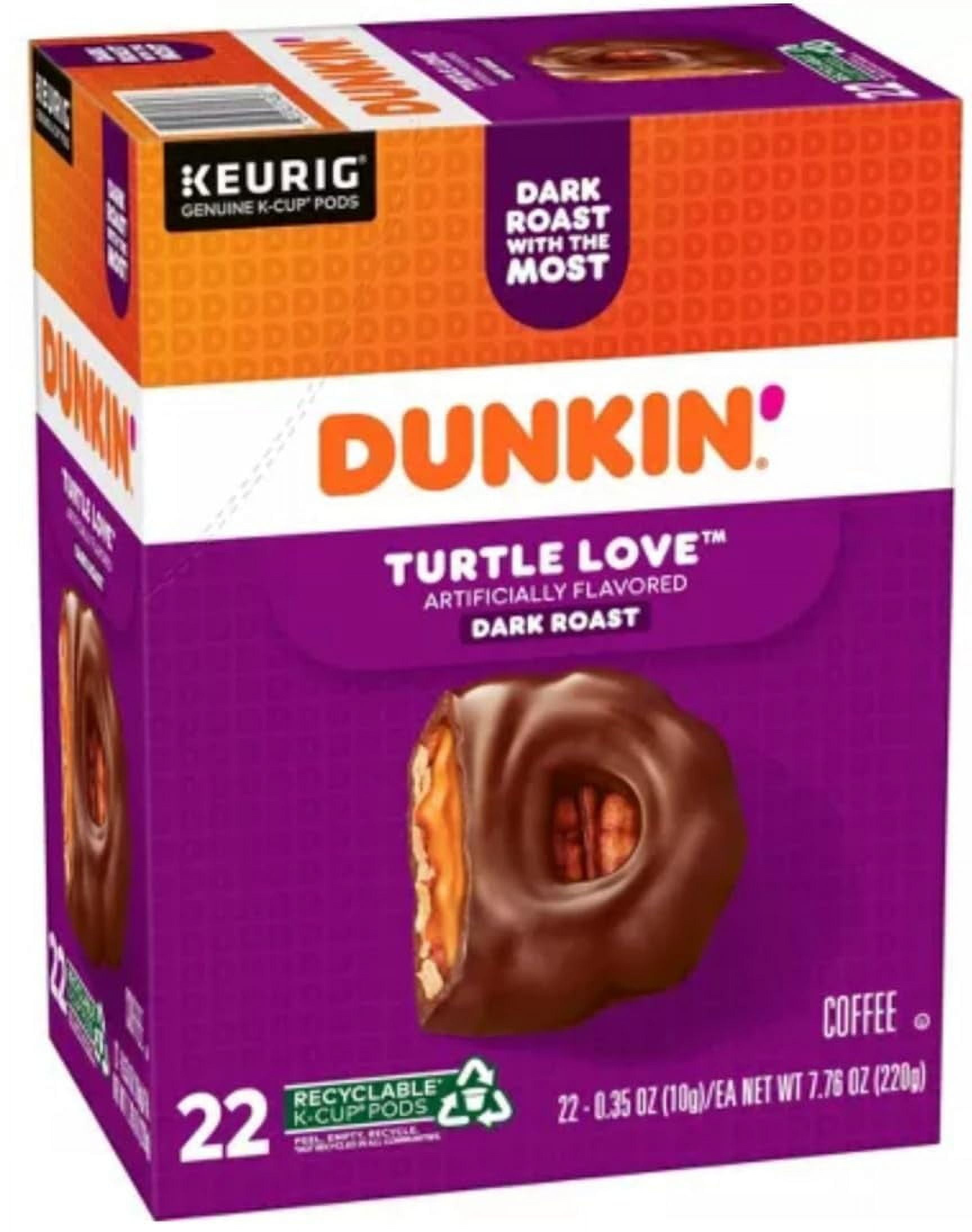 Dunkin Turtle Love Flavored Coffee, 22 K-Cup Pods - Walmart.com