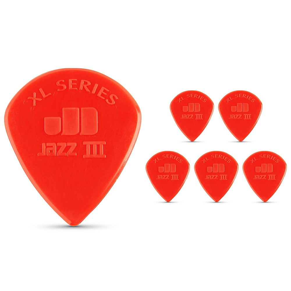 Dunlop 47PXLN-U Jazz III XL Nylon Guitar Picks, Red - Walmart.com
