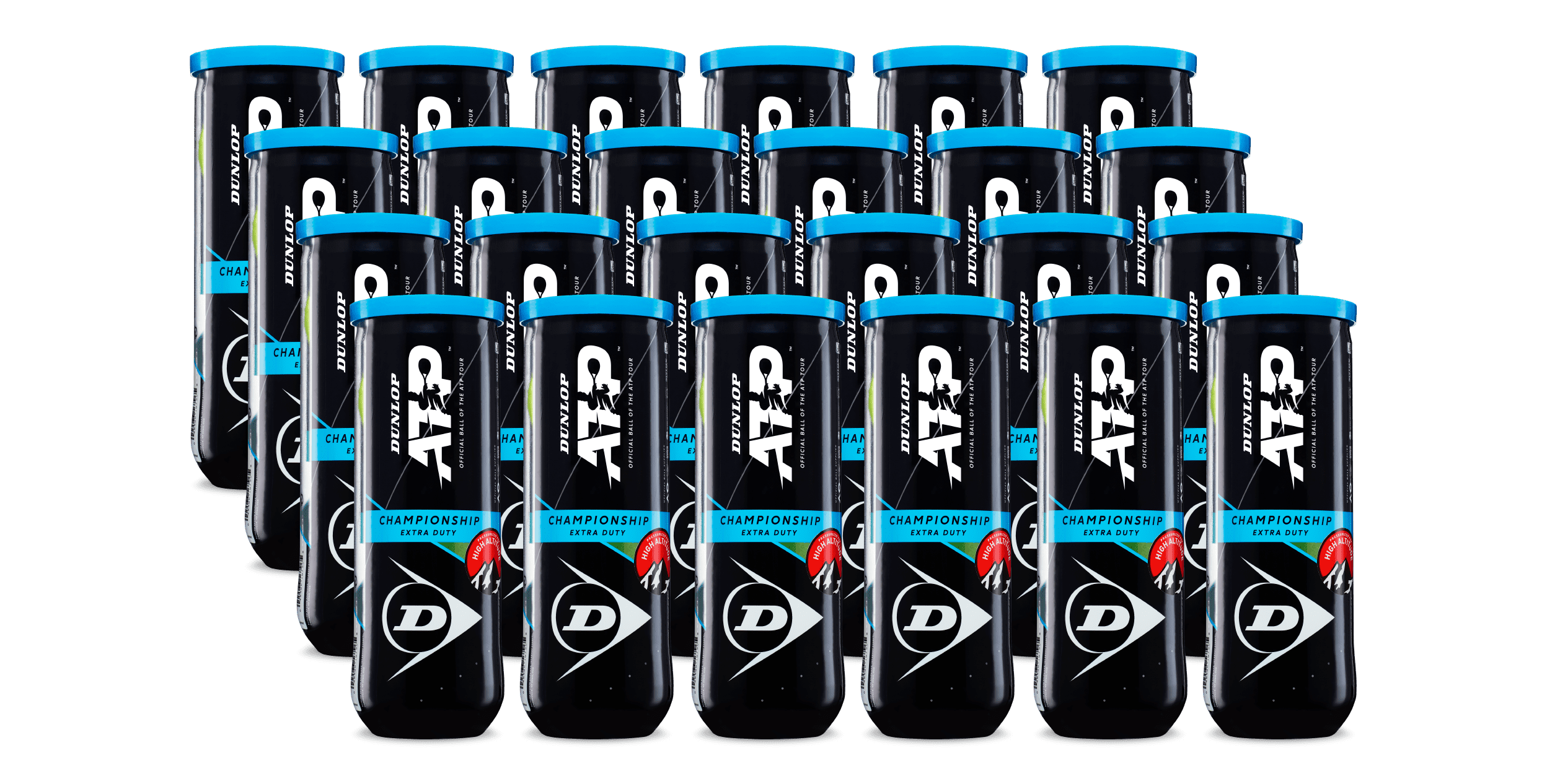 Dunlop ATP Championship Extra Duty High Altitude Tennis Balls (24 cans ...