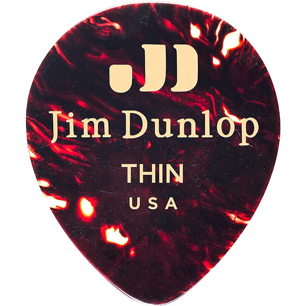 Dunlop Celluloid Teardrop Guitar Picks, Shell Thin 12 Pack - Walmart.com
