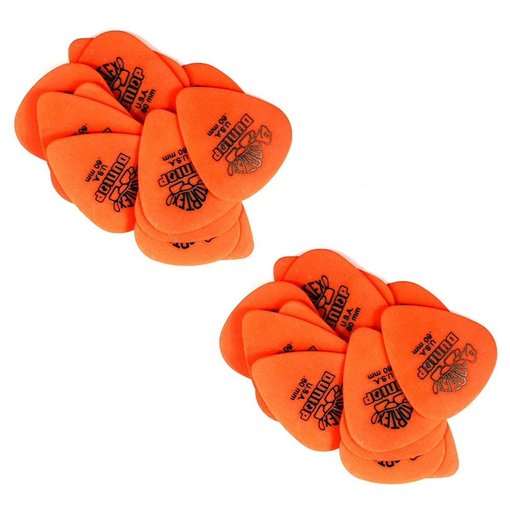 Dunlop Guitar Picks Tortex 24 Pack .60mm Light Orange (418.P60 ...
