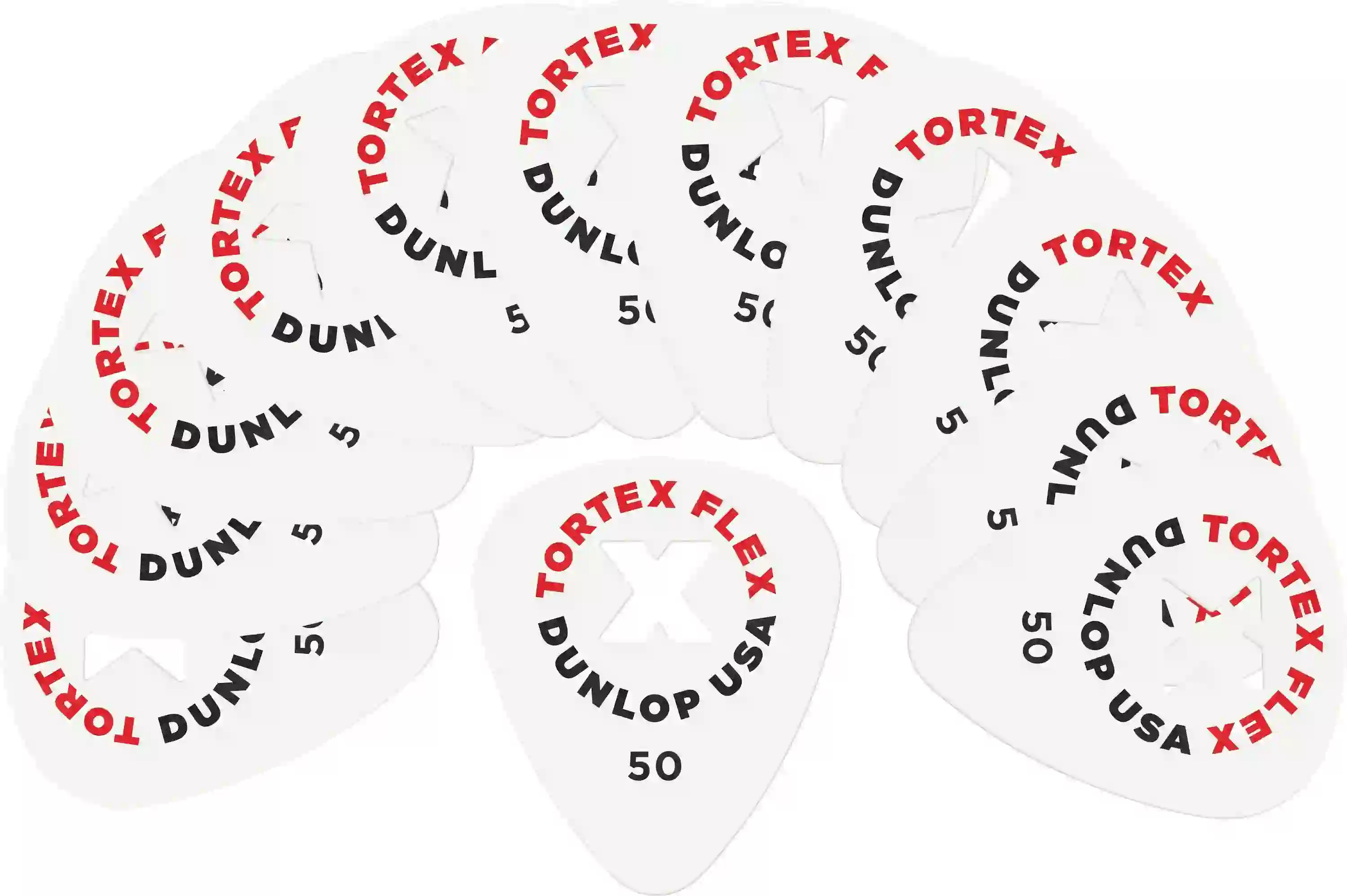 Dunlop Guitar Picks Tortex Flex X Standard 12 Pack .50 MM Light (428XP ...