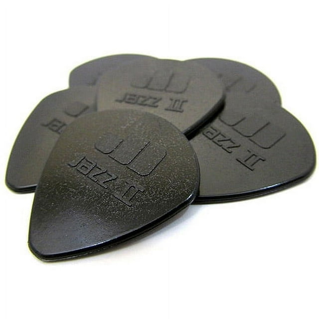 Dunlop Jazz II Guitar Pick - Pack of 6 - 1.18mm - Black - Walmart.com