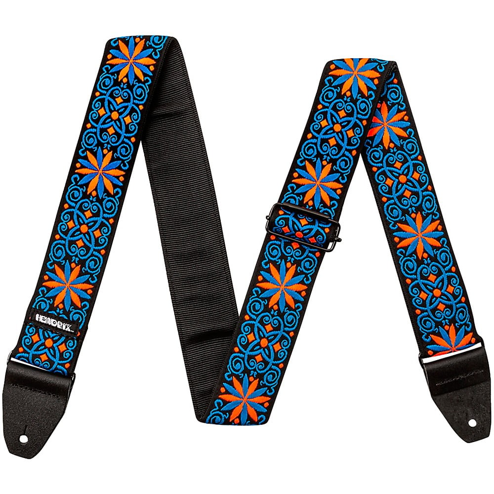 Dunlop Jimi Hendrix Blacklight Fillmore Guitar Strap Blue - Walmart.com