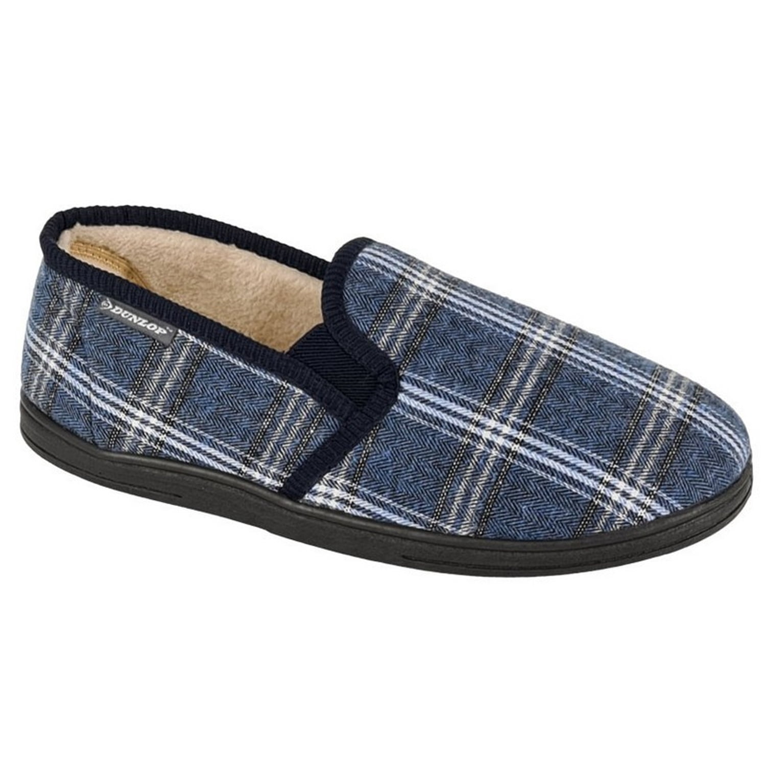 Dunlop Mens Checked Slippers - Walmart.com