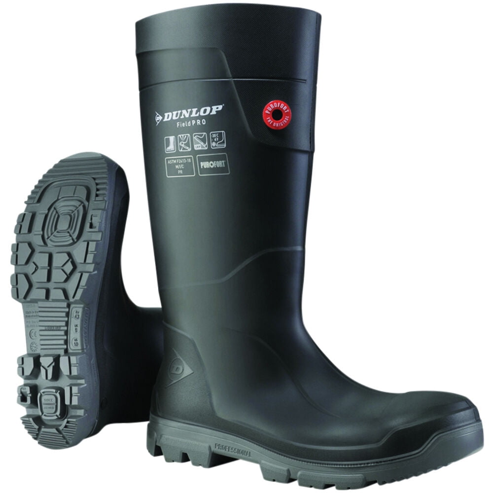 Dunlop Purofort FieldPRO Full Safety Steel Toe Boots, Gray, Size 9 ...