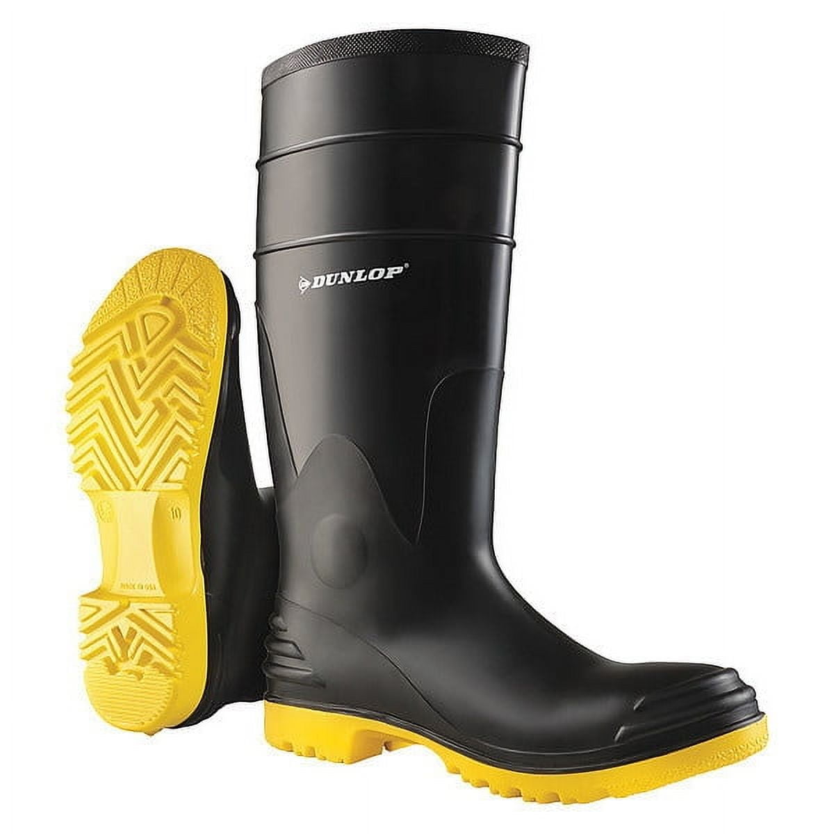Dunlop Rubber Boot,Men's,10,Knee,Black,PR 8680200 - Walmart.com