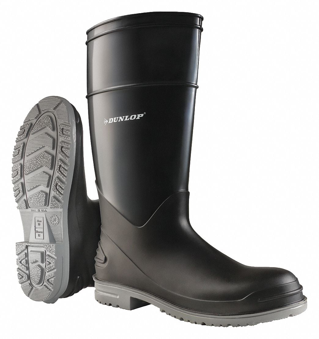 Dunlop Rubber Boot,Men's,15,Knee,Black,PR 8968000 - Walmart.com