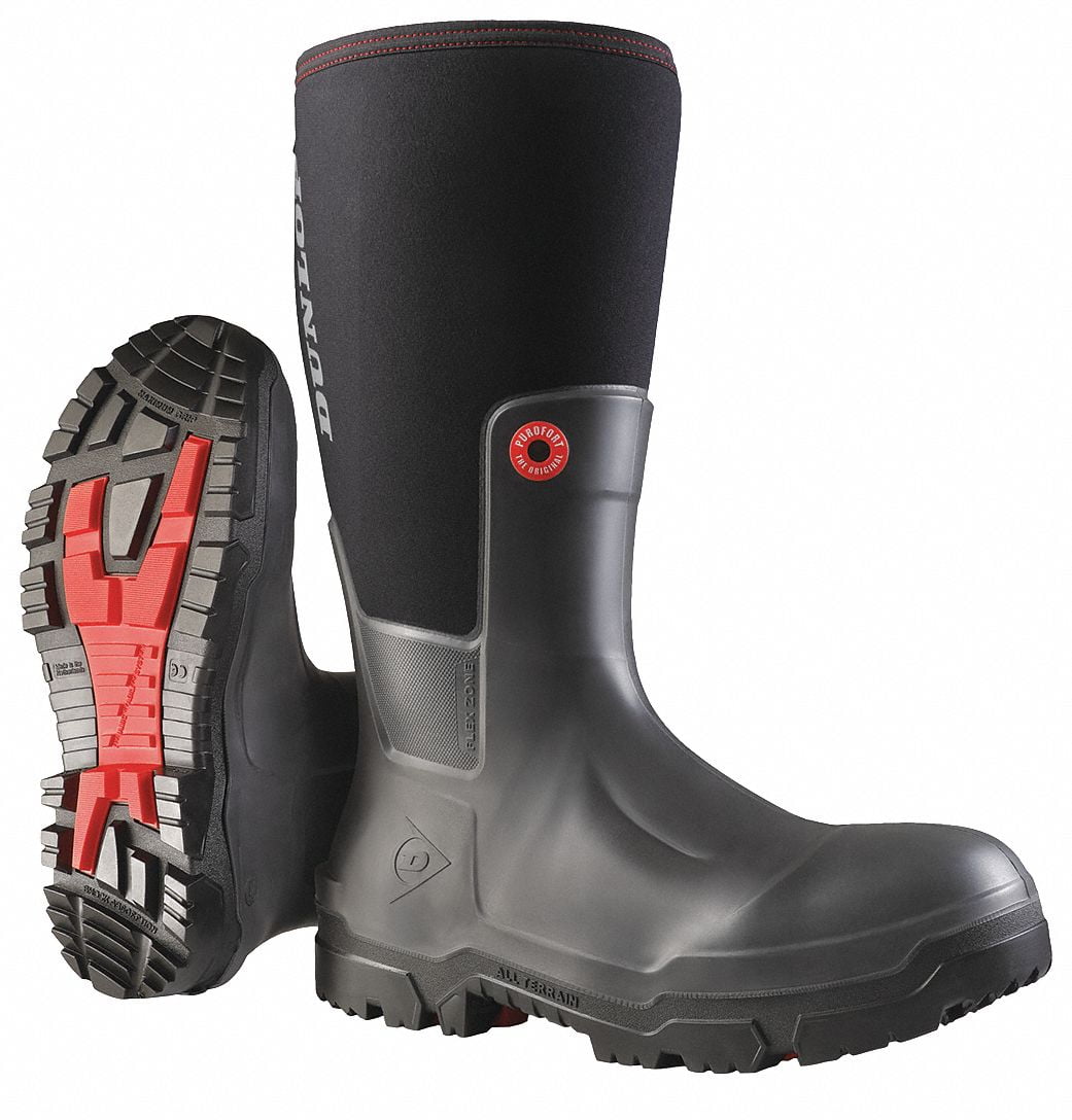 Dunlop Rubber Boot,Men's,6,Knee,Black,PR OD60A93 - Walmart.com
