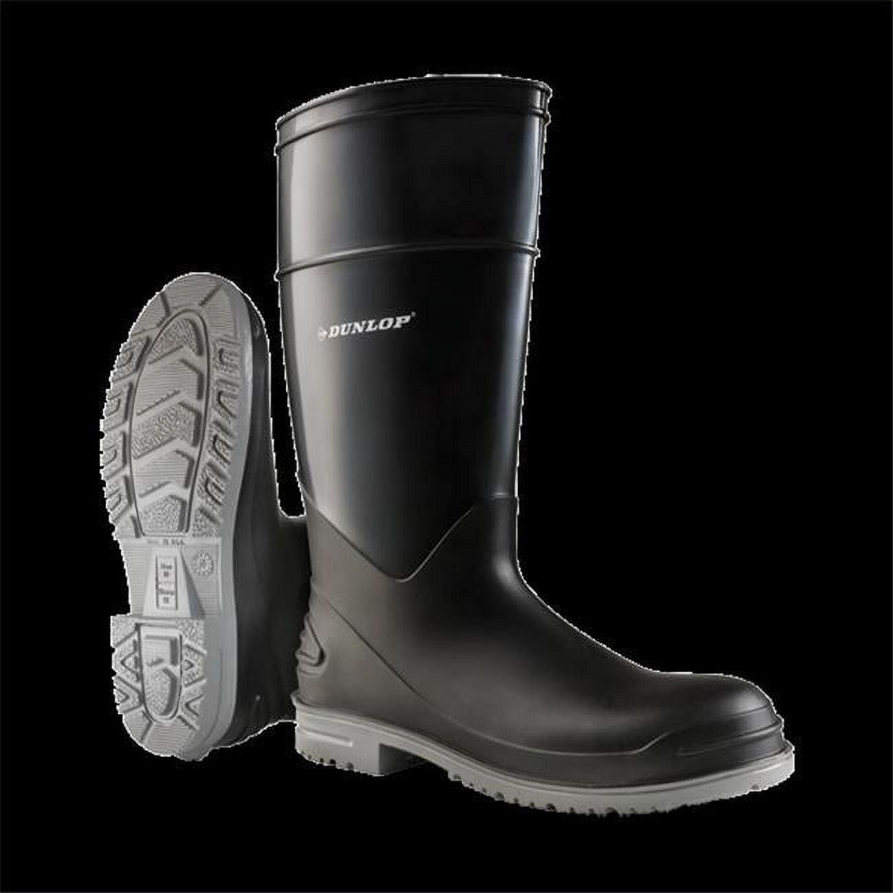Dunlop Rubber Boot,Men's,9,Knee,Black,PR 8968000 - Walmart.com