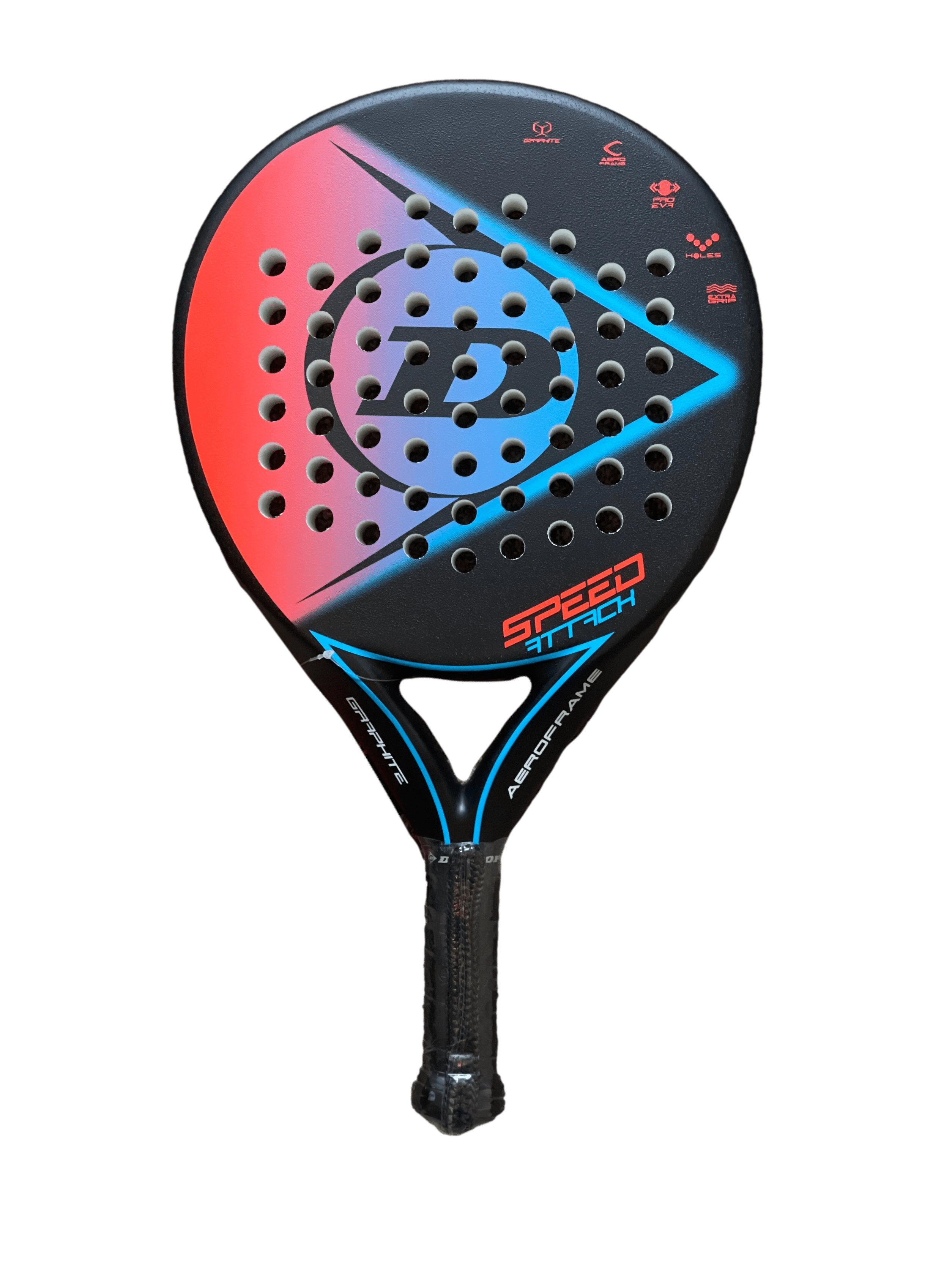 Dunlop Sports 2022 Speed Attack Padel Racket, Black/Red/Blue - Walmart.com