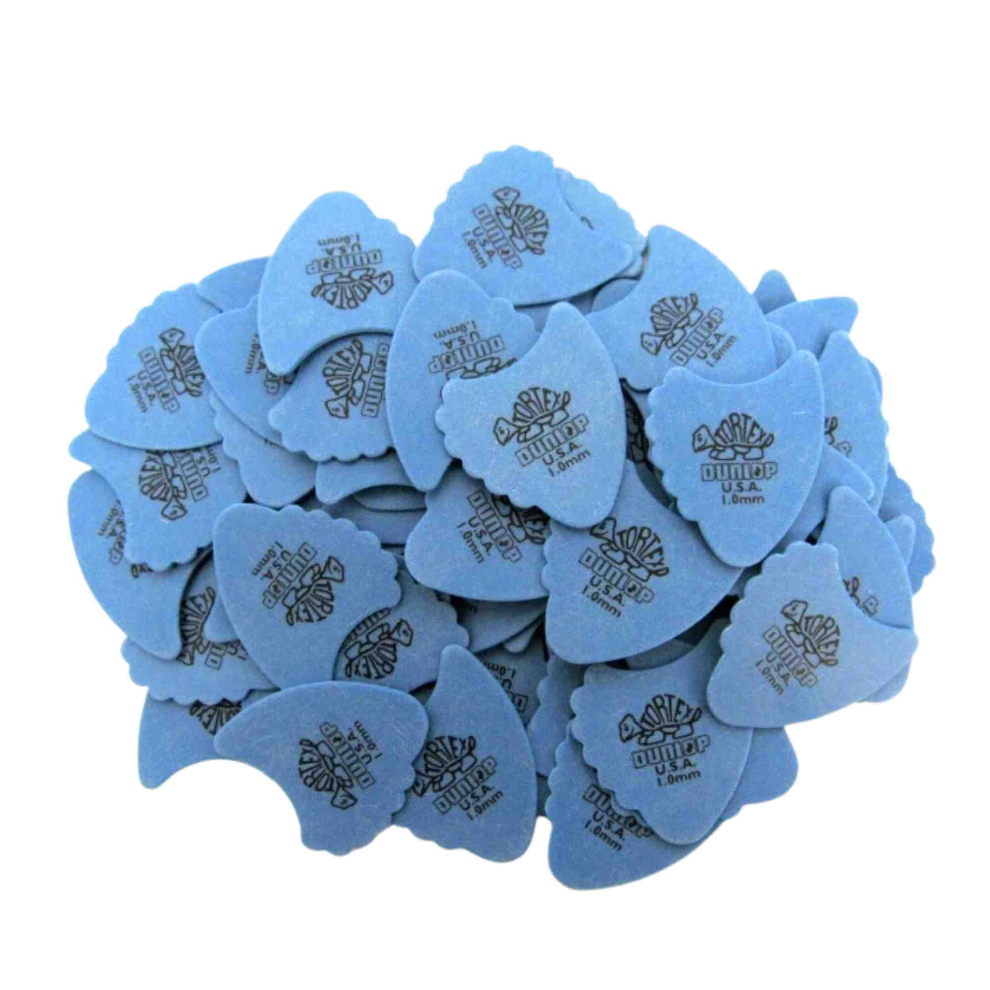 Dunlop Tortex Fin Guitar Picks - 1.00 Guage - Blue - 72 Pack - Walmart.com