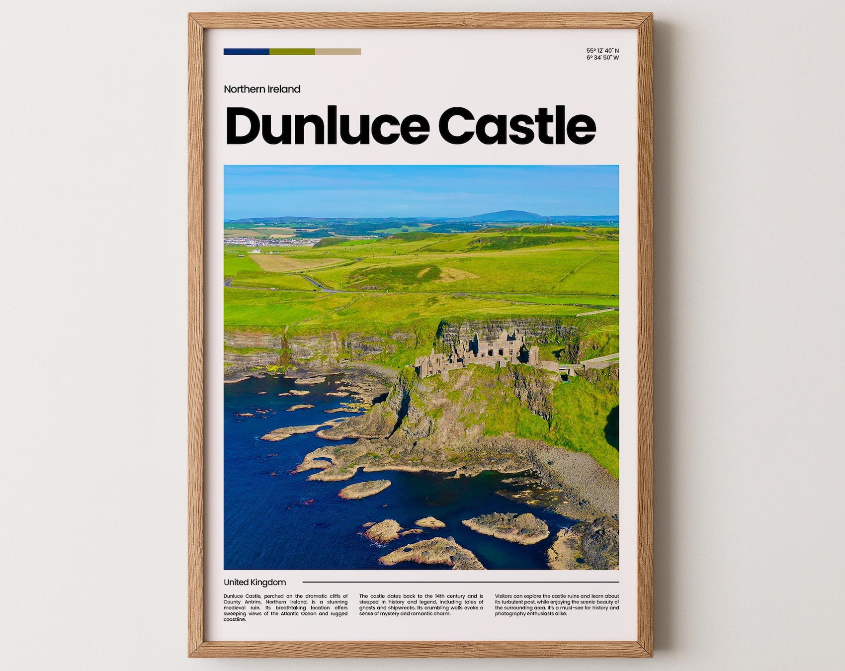 Dunluce Castle Poster, Dunluce Castle Print, Dunluce Castle Photo ...