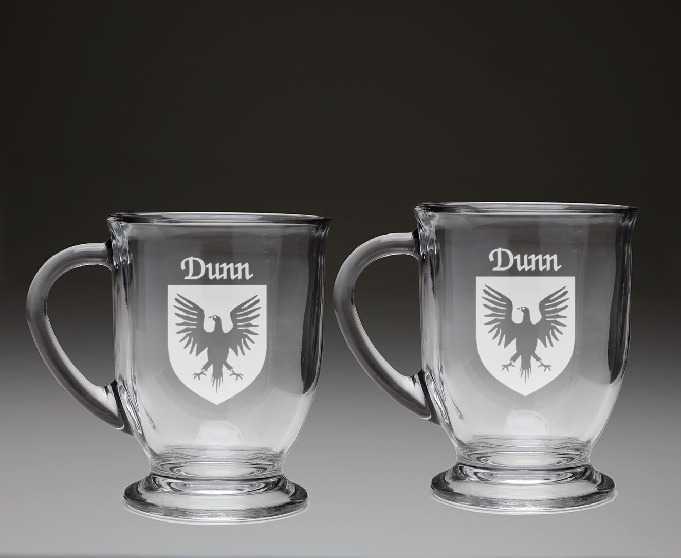 Dunn Irish Coat of Arms Glass Coffee Mugs - Set of 2 - Walmart.com
