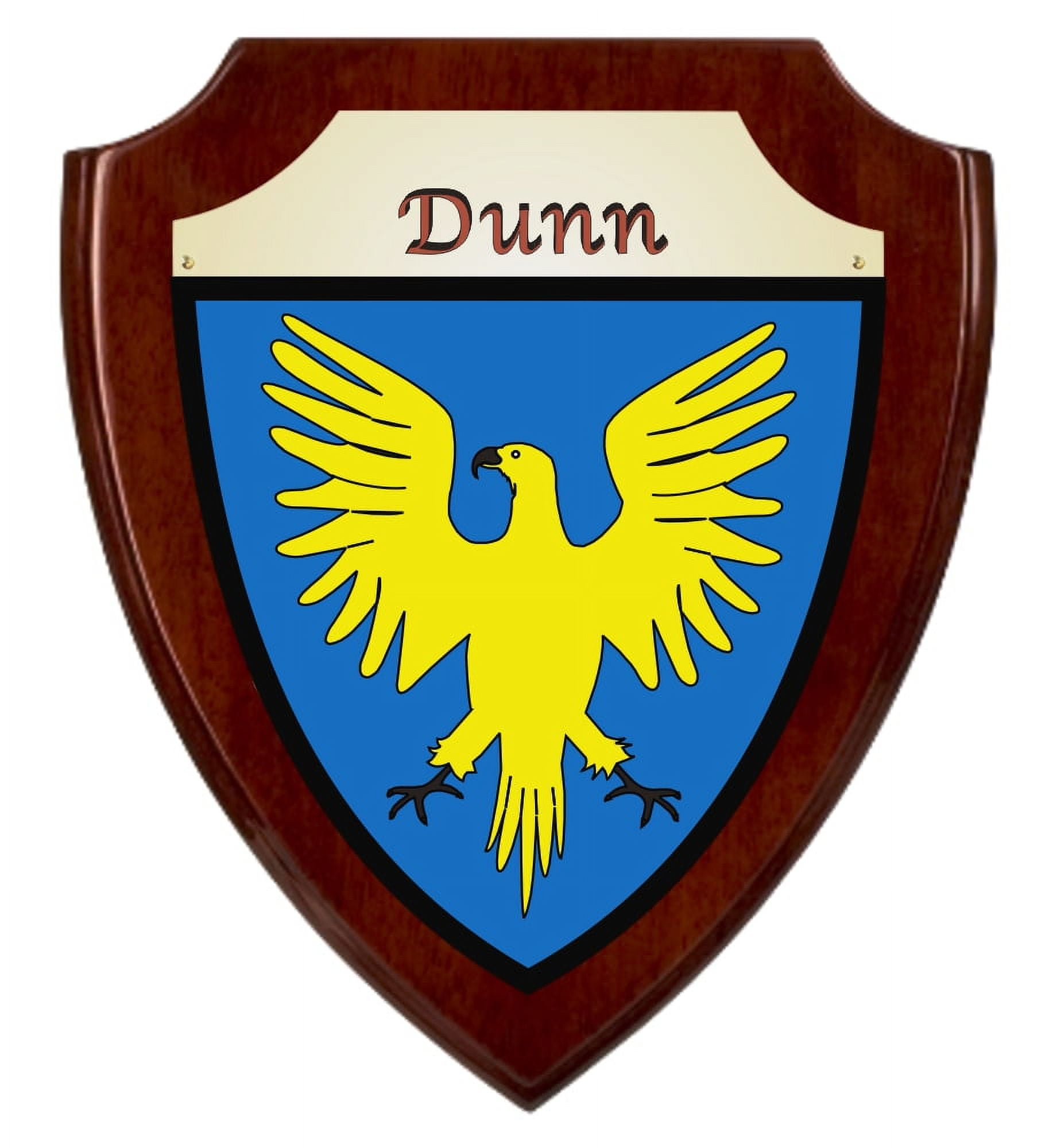 Dunn Irish Coat of Arms Shield Plaque - Rosewood Finish - Walmart.com