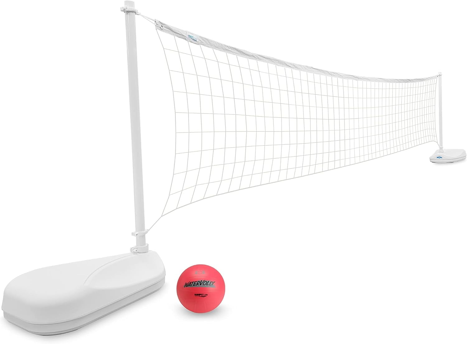 Dunn-Rite AquaVolly Pool Volleyball Net Set for Adults & Kids, White ...