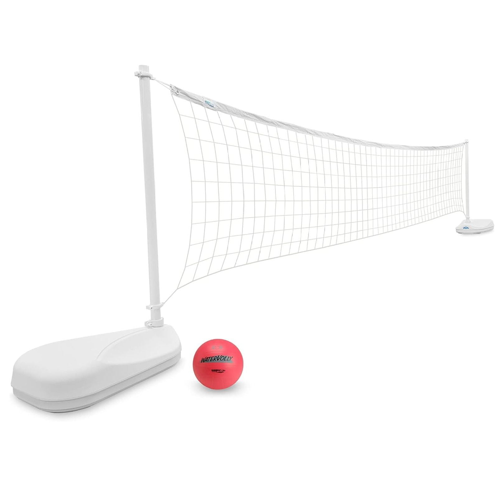 Dunn-Rite AquaVolly Pool Volleyball Net Set for Adults & Kids, White ...