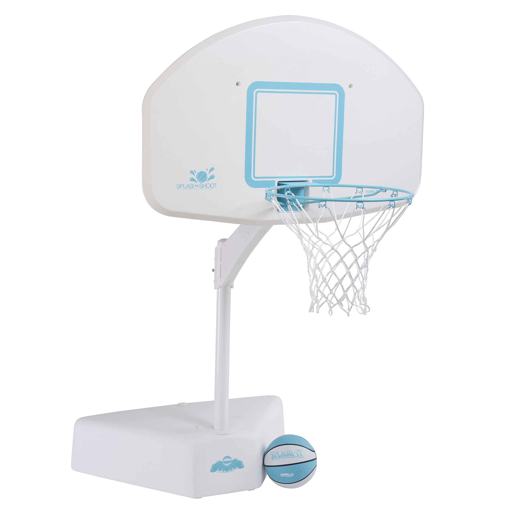 Dunn Rite 9 inch White and Aqua Pool Basketball - Walmart.com