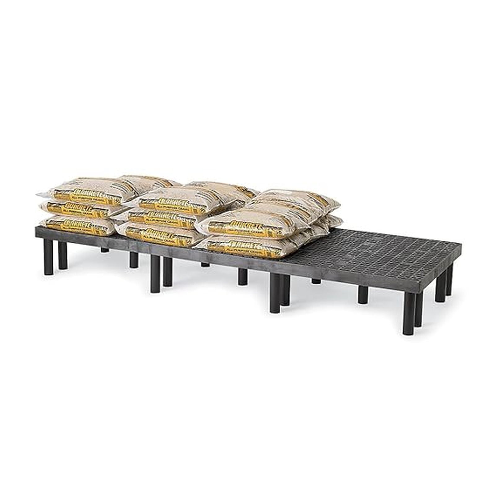 Dunnage Rack 500 Lb Capacity - 36x24x12 Inch HDPE Modular Pallet ...