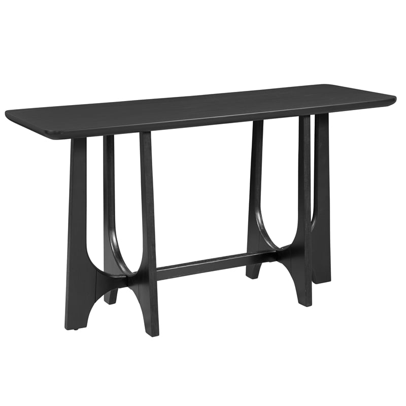 Dunnigan Modern Black Console Table in Matte Black Wood - Walmart.com