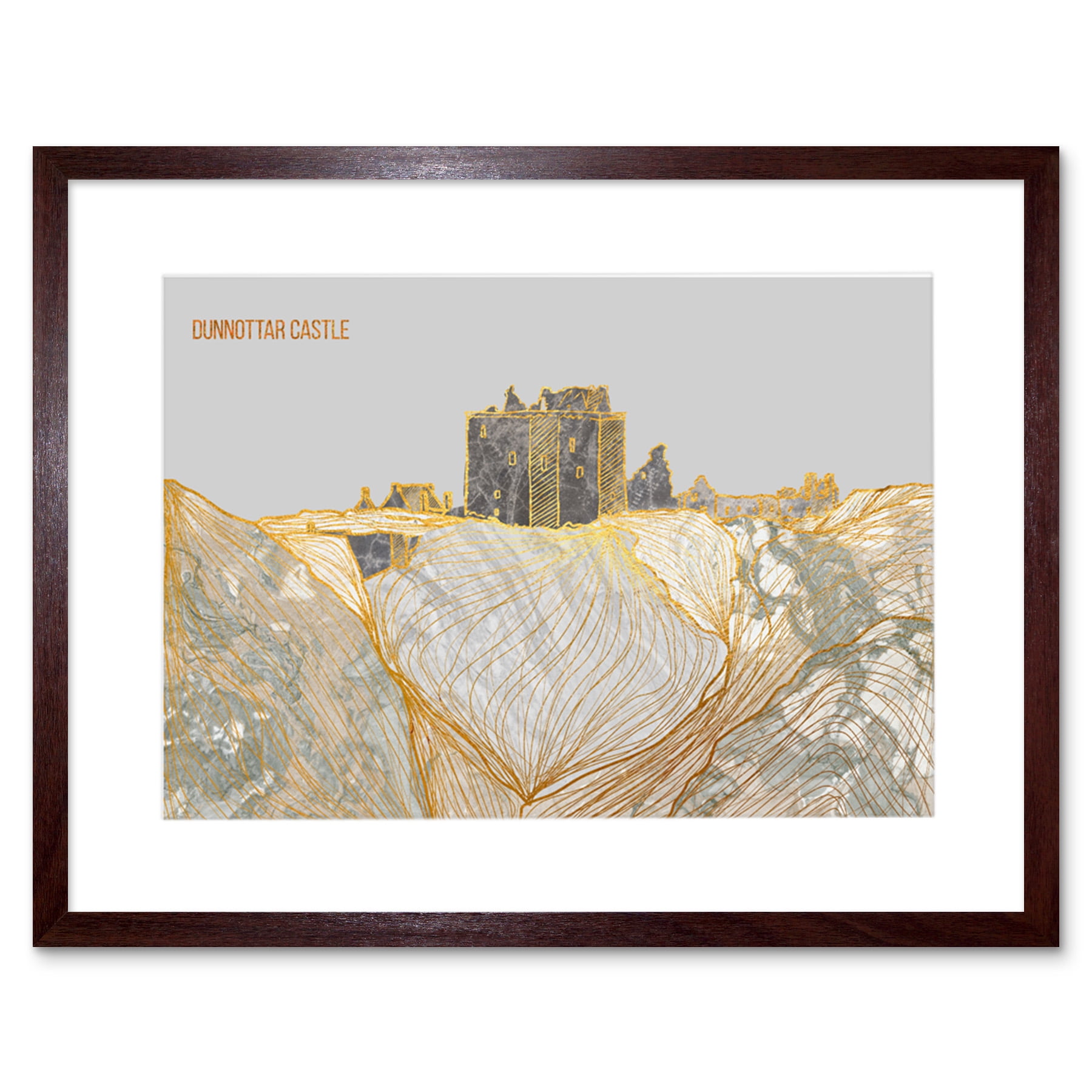 Dunnottar Castle Stonehaven Scotland Ancient Marble Framed Art Print ...