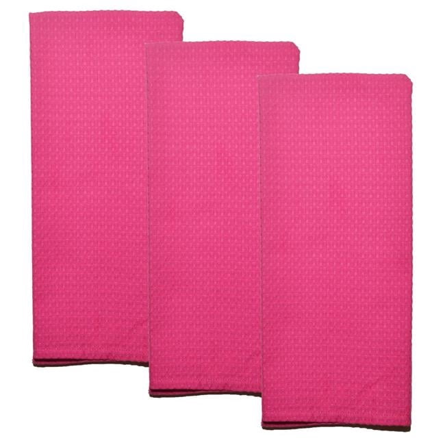 Dunroven House ORK330-PINK Solid Waffle Weave Tea Towel, Pink - Walmart.com