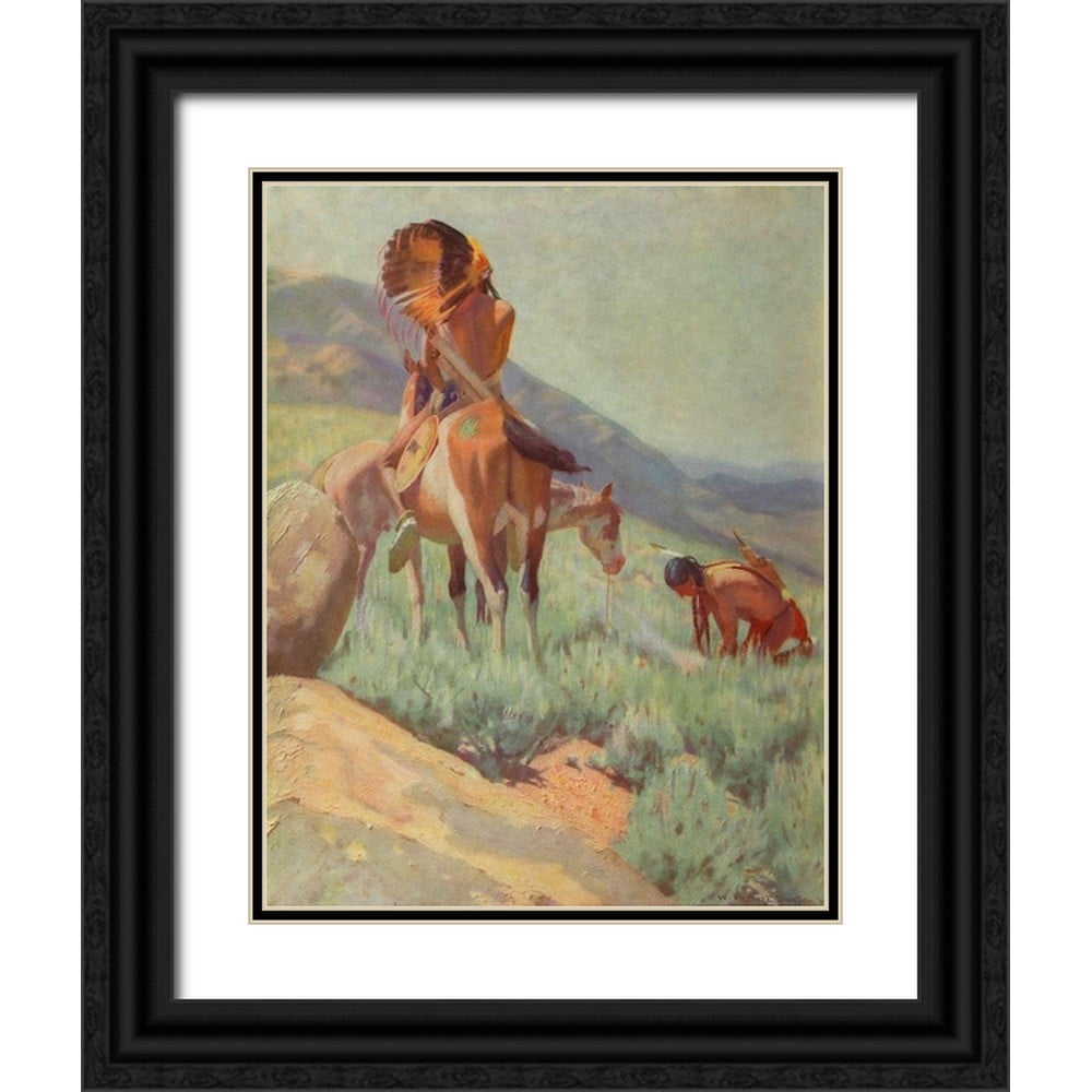 Dunton, William 19x24 Black Ornate Wood Framed with Double Matting ...