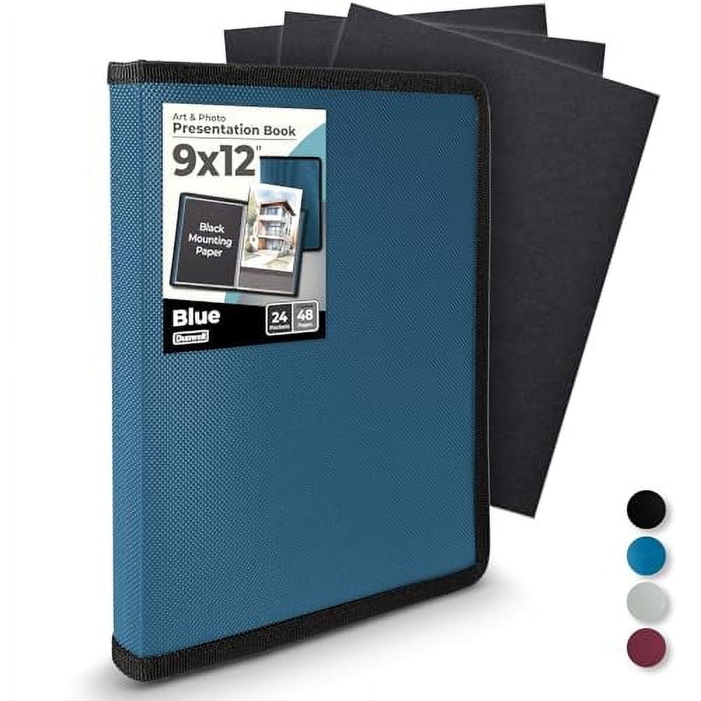 Dunwell Art Portfolio 9x12 Folder - (Blue) with Black Mounting Paper ...
