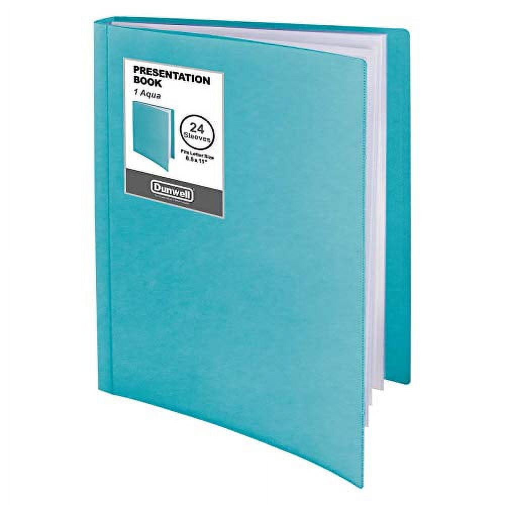 Dunwell Binder with Plastic Sleeves 24-Pocket (Aqua) - Presentation ...