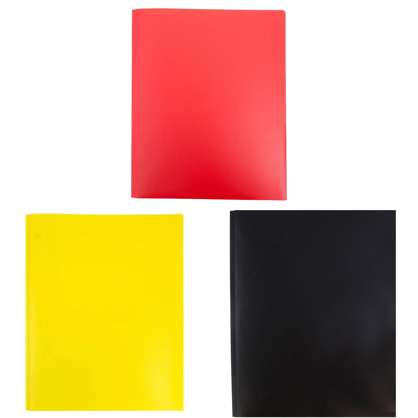 Dunwell Colored Plastic Folder With Pockets And Prongs (Assorted Colors ...