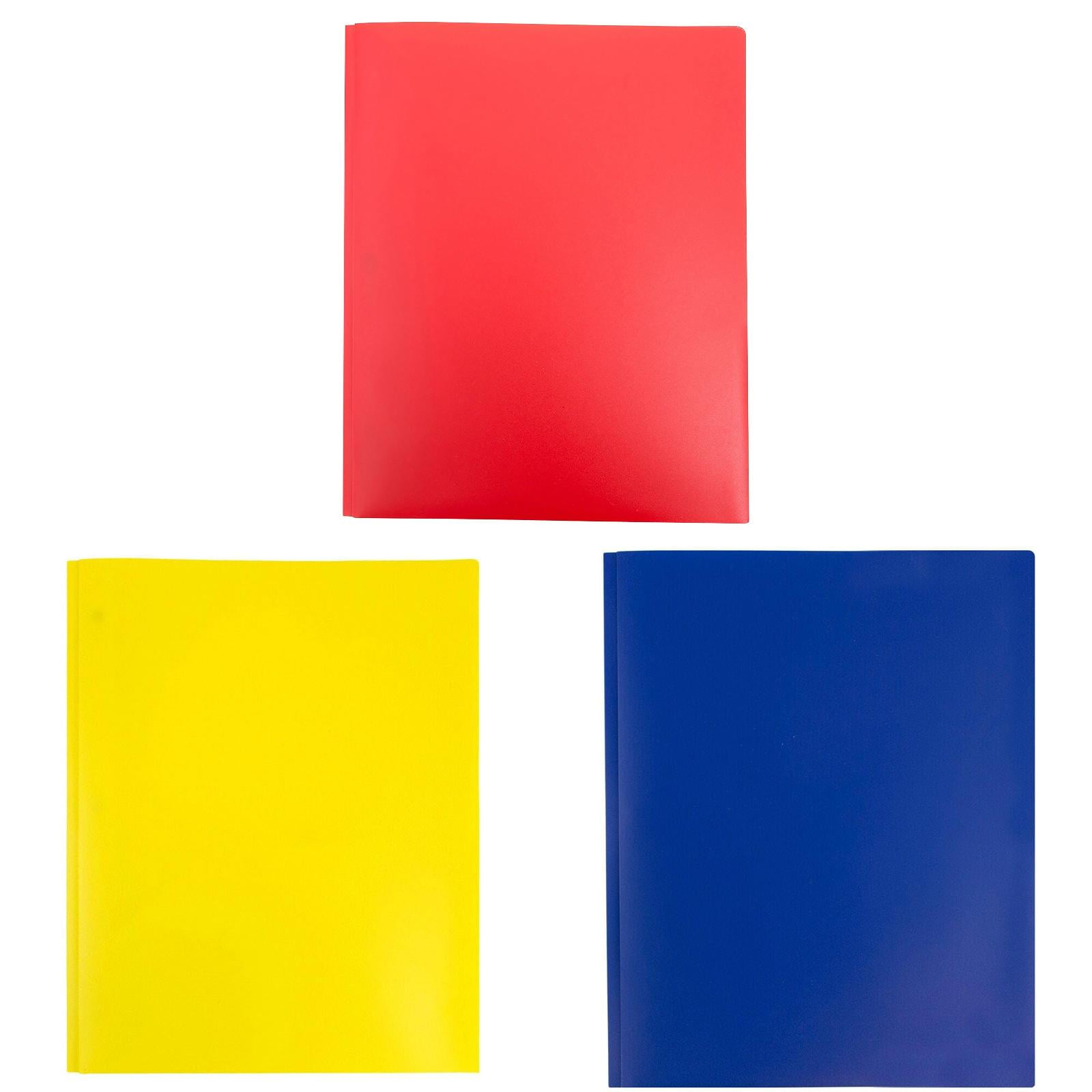 Dunwell Colored Plastic Folder With Pockets And Prongs (Assorted Colors Pack) Colorful Folders ...