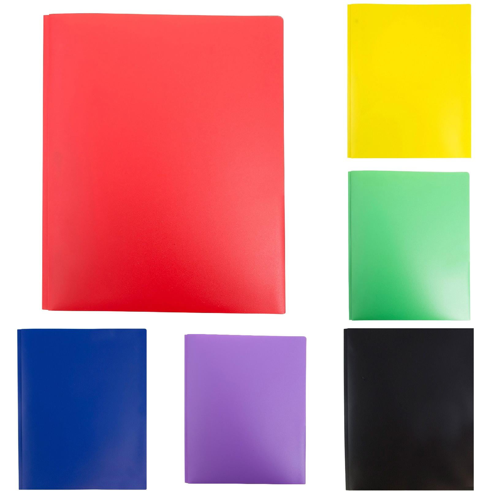 Dunwell Colored Plastic Folder With Pockets And Prongs (Assorted Colors ...
