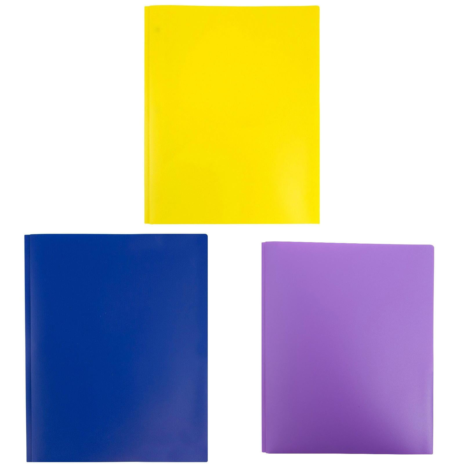 Dunwell Colored Plastic Folder With Pockets And Prongs (Assorted Colors ...