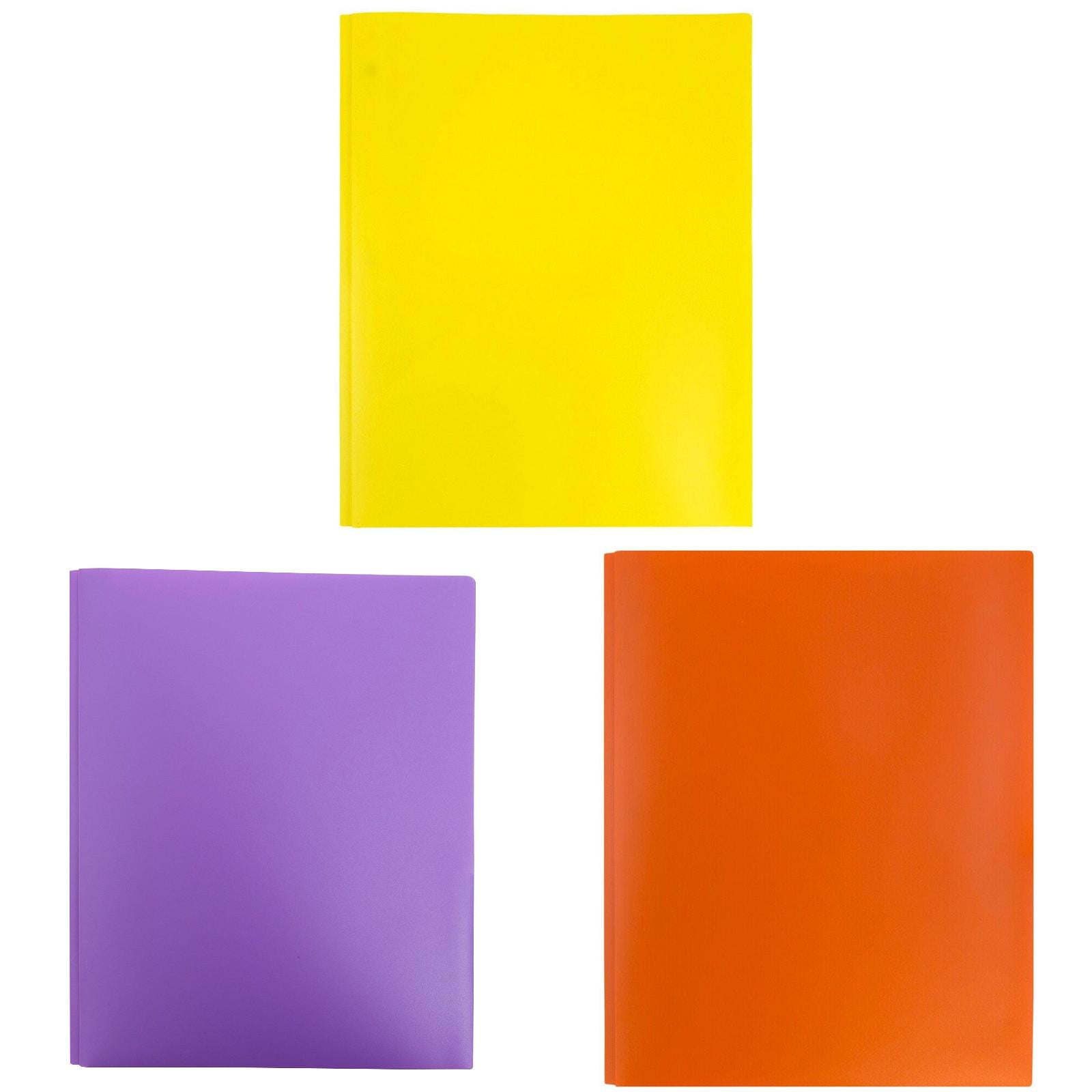 Dunwell Colored Plastic Folder With Pockets And Prongs (Assorted Colors ...