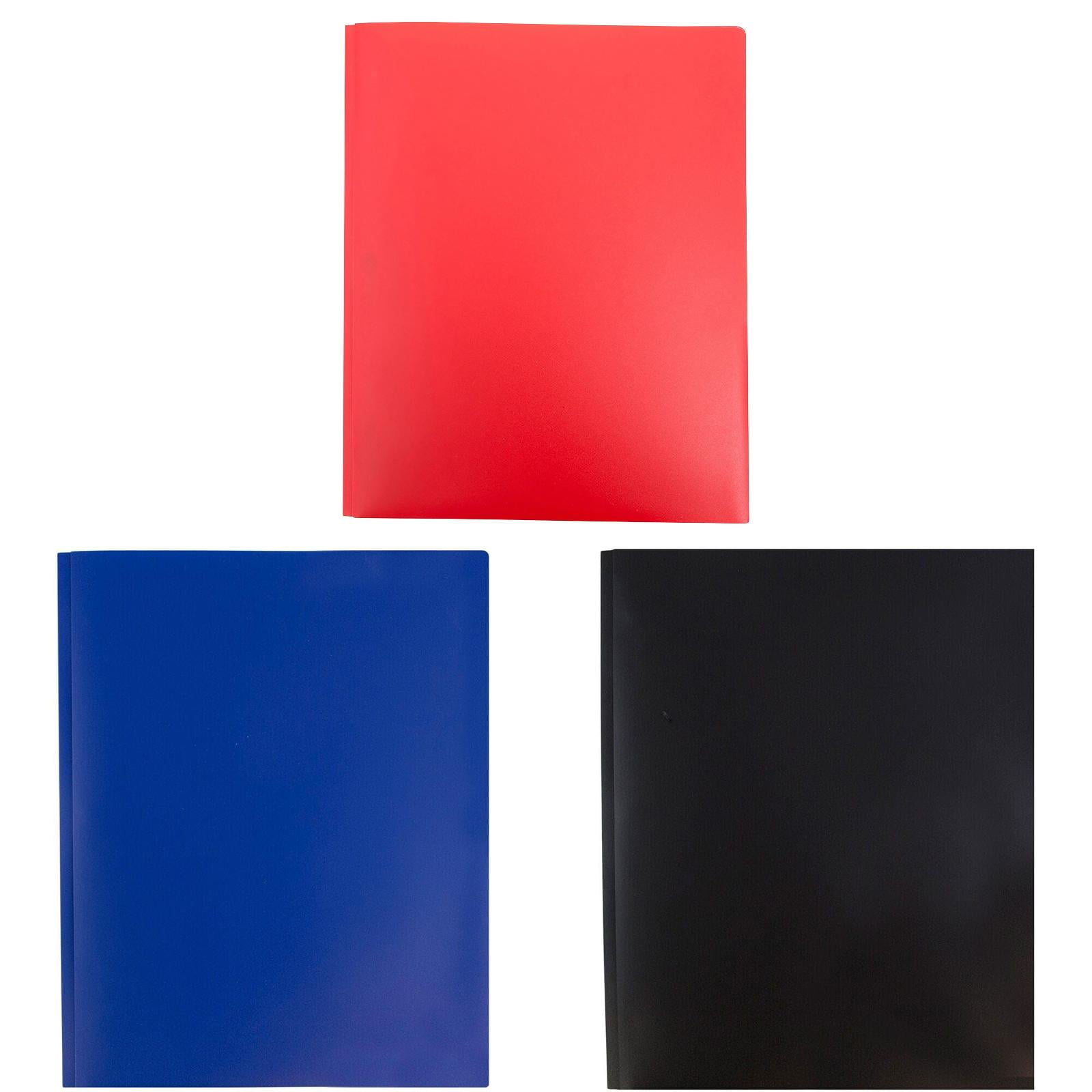 Dunwell Colored Plastic Folder With Pockets And Prongs (Assorted Colors ...
