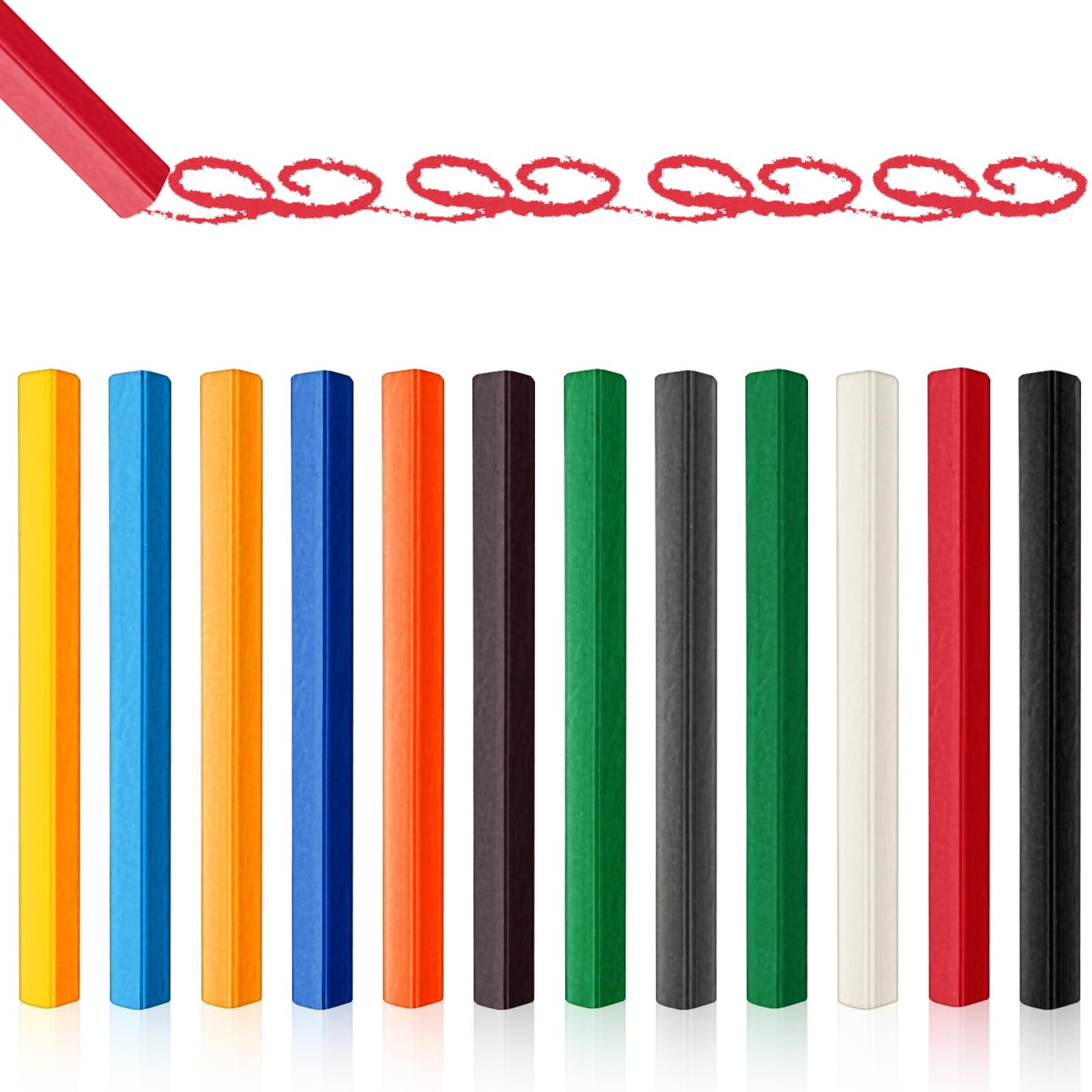 Dunzoom 12 Colors Underglaze Crayon for Ceramics Pottery, Bisque ...